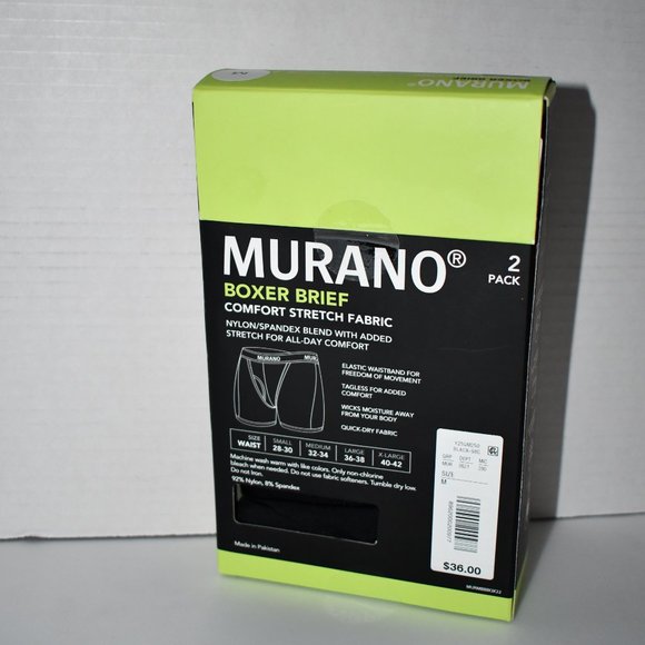 Murano | Underwear & Socks | Murano 2pack Black Solid Microfiber Boxer ...